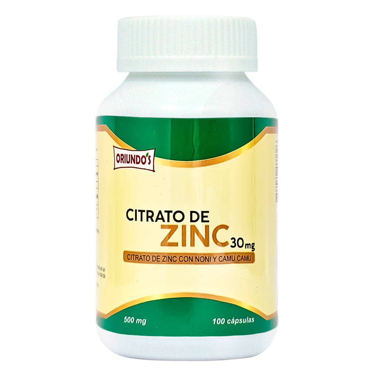 Citrato de Zinc 30mg (100 cápsulas)