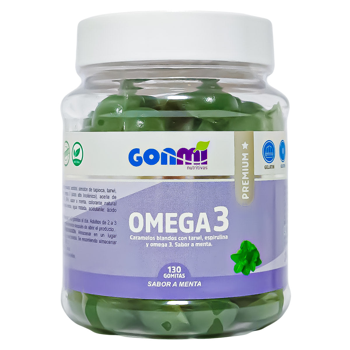 Gomitas de Omega 3 Sabor Menta (500mg EPA + 500mg DHA + 300mg ALA) x 1
