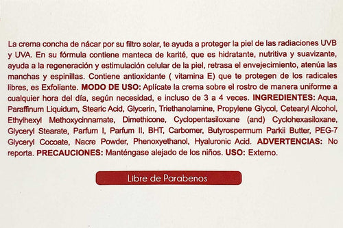 Crema de Concha de Nácar x 100g